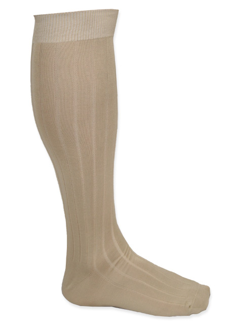 Mens Calf-Length Socks - Cream