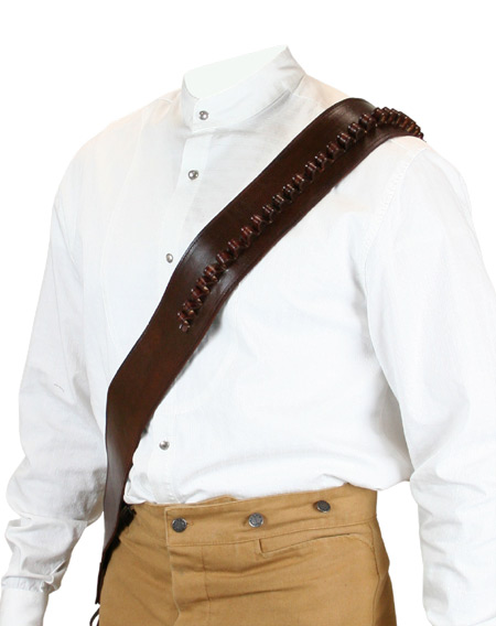 (.44/.45 cal) Bandolier - Brown Leather