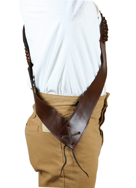 (.44/.45 cal) Bandolier - Brown Leather