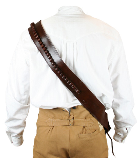 (.44/.45 cal) Bandolier - Brown Leather