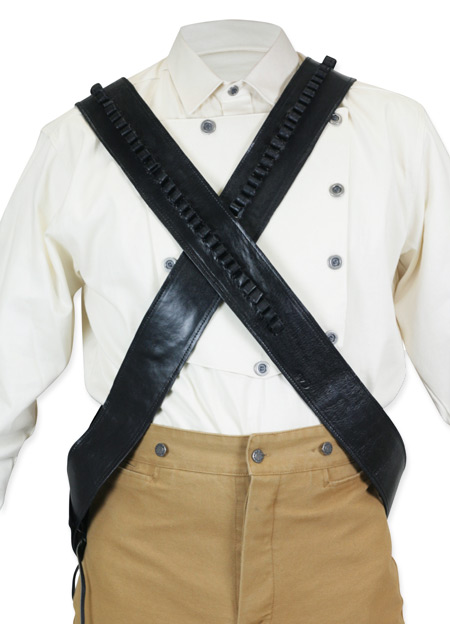 (.44/.45 cal) Bandolier - Black Leather