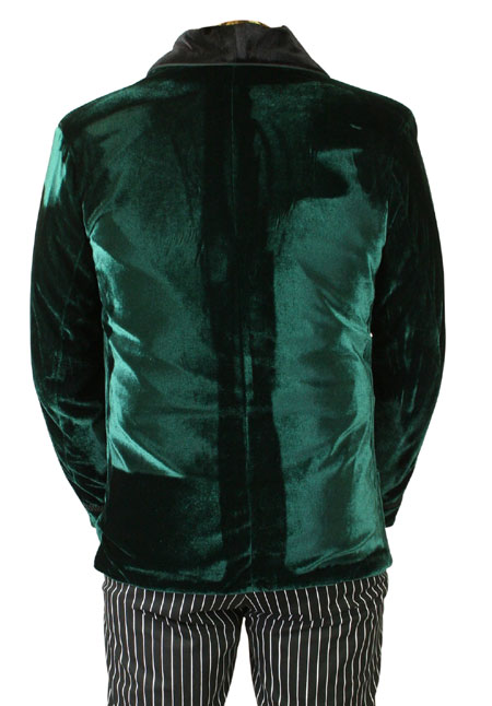 Vintage Smoking Jacket - Green Velvet