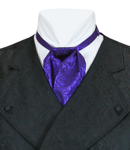 Silk Puff Tie - Purple
