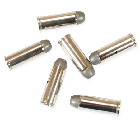 .45 Long Colt Dummy Bullets, set of 6 (Nickel)