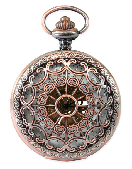 Mechanical Pocket Watch - Copper Lacy Design