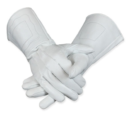 Gauntlets - White Leather
