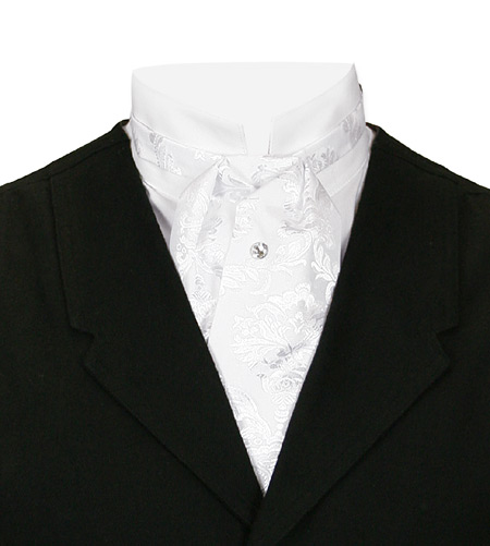 Satin Puff Tie - White Yukon