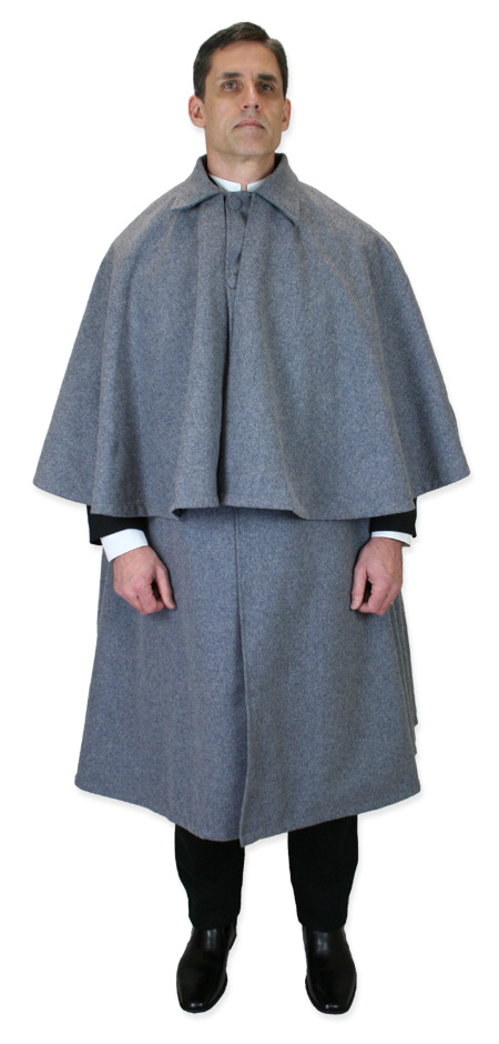 Inverness Cape - 100% Wool - Gray