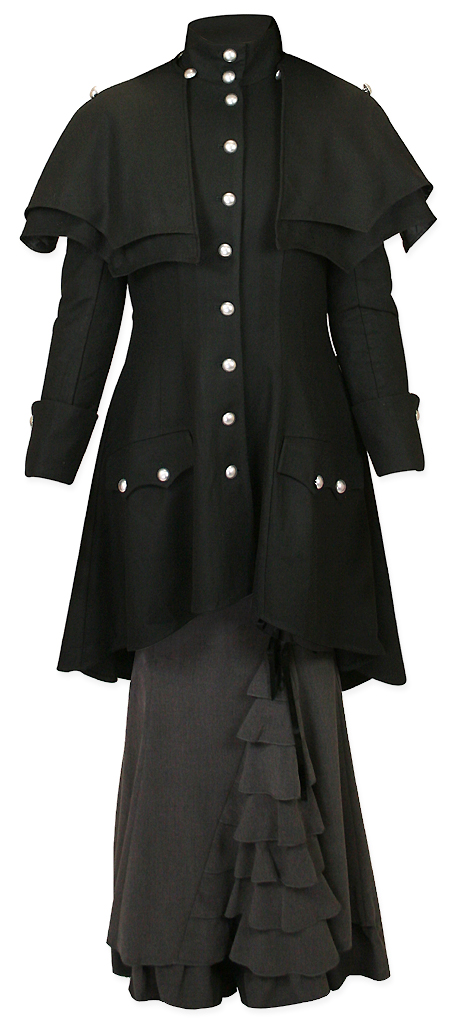 Madeline Inverness Coat - Black