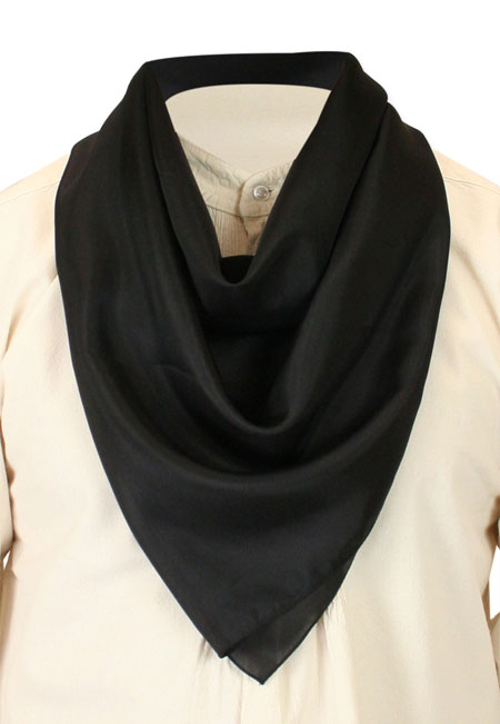 Premium Silk Neckerchief - Black