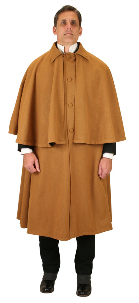 Inverness Cape - 100% Wool - Caramel
