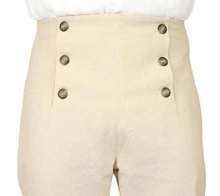 Regency Fall Front Trousers - Natural