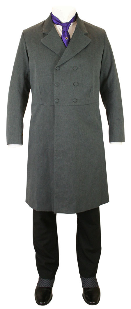 Double-Breasted Frock Coat - Charcoal