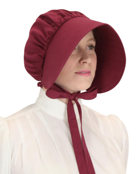 Cotton Bonnet - Burgundy