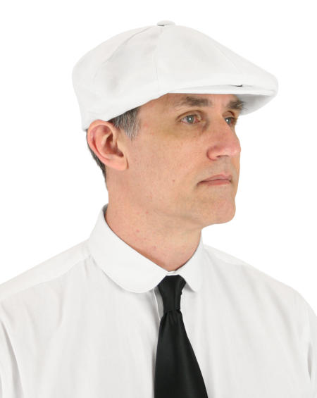 Linen Applejack Cap - White