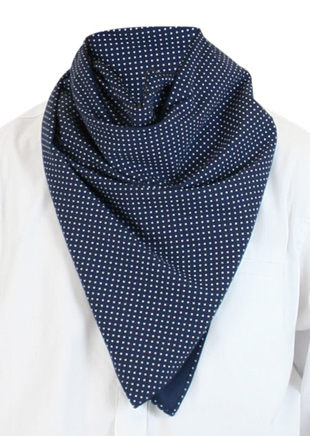 Cotton Neckerchief - Navy Dot
