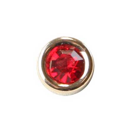 Silver Band Tie Tack - Ruby