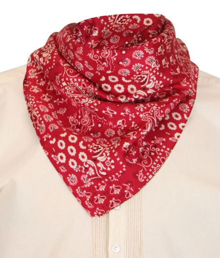 Premium Silk Paisley Neckerchief - Red