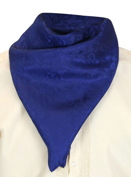 Premium Silk Blend Neckerchief - Blue Jacquard