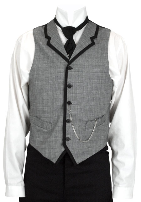 Higgins Vest - Black/White Plaid