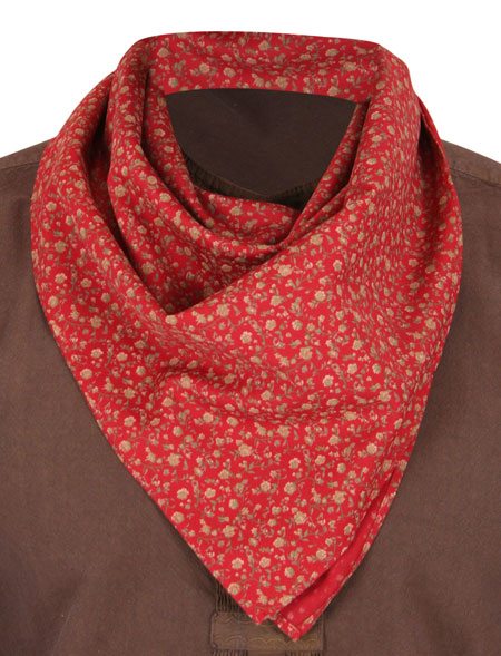 Cotton Neckerchief - Red Calico