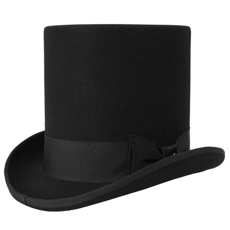 Lincoln Tall Crown Stovepipe Top Hat
